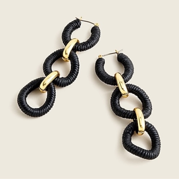 J. Crew | Jewelry | Nwt J Crew Cotton Raffiawrapped Chain Dangle ...